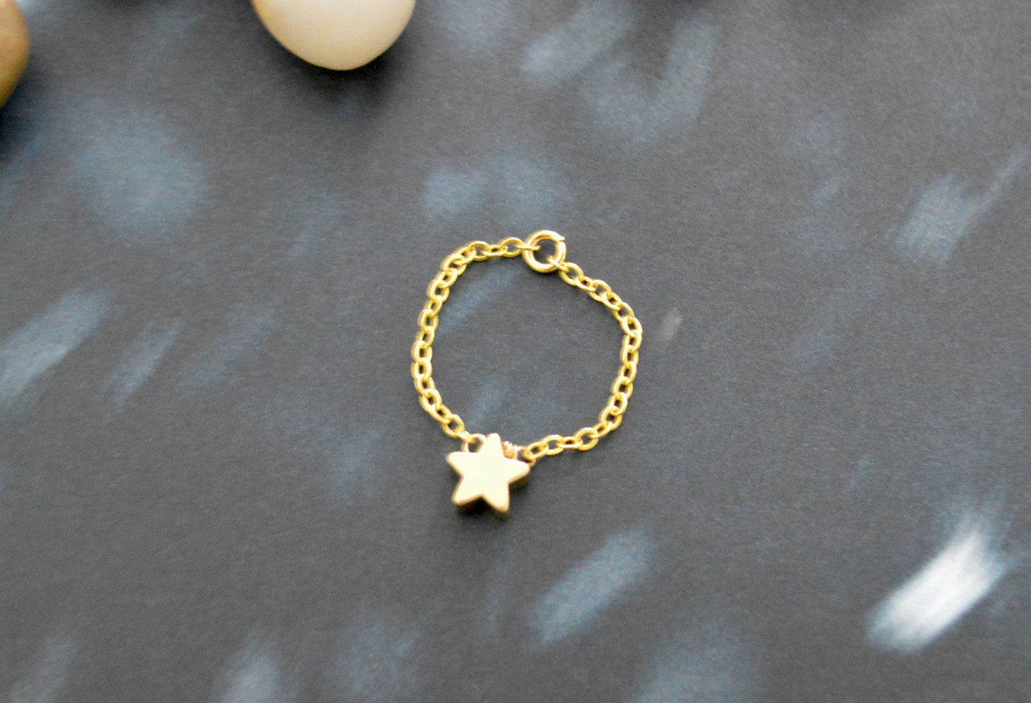 Chain Ring, Star Ring, Simple Ring, Modern Ring,pendant Ring, Gold ...